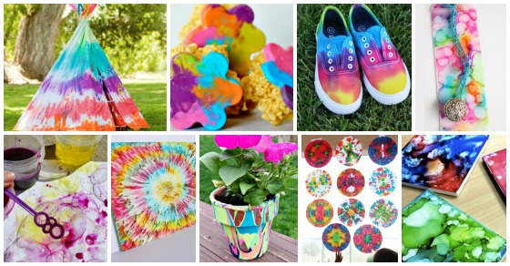 25 Groovy Tie Dye Crafts for Kids